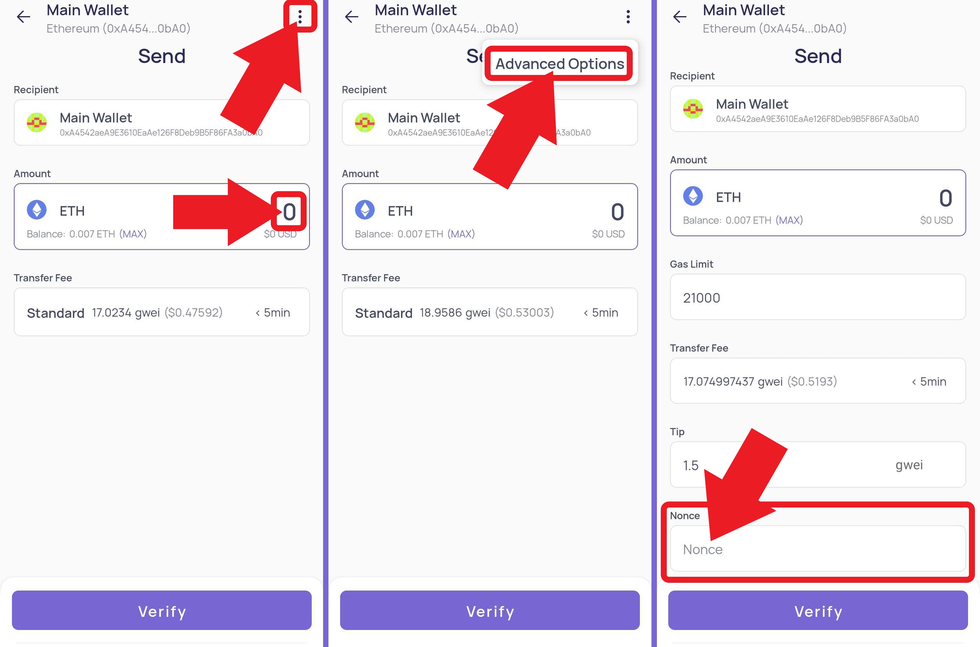 Using the Advanced Mode for transactions – Enjin