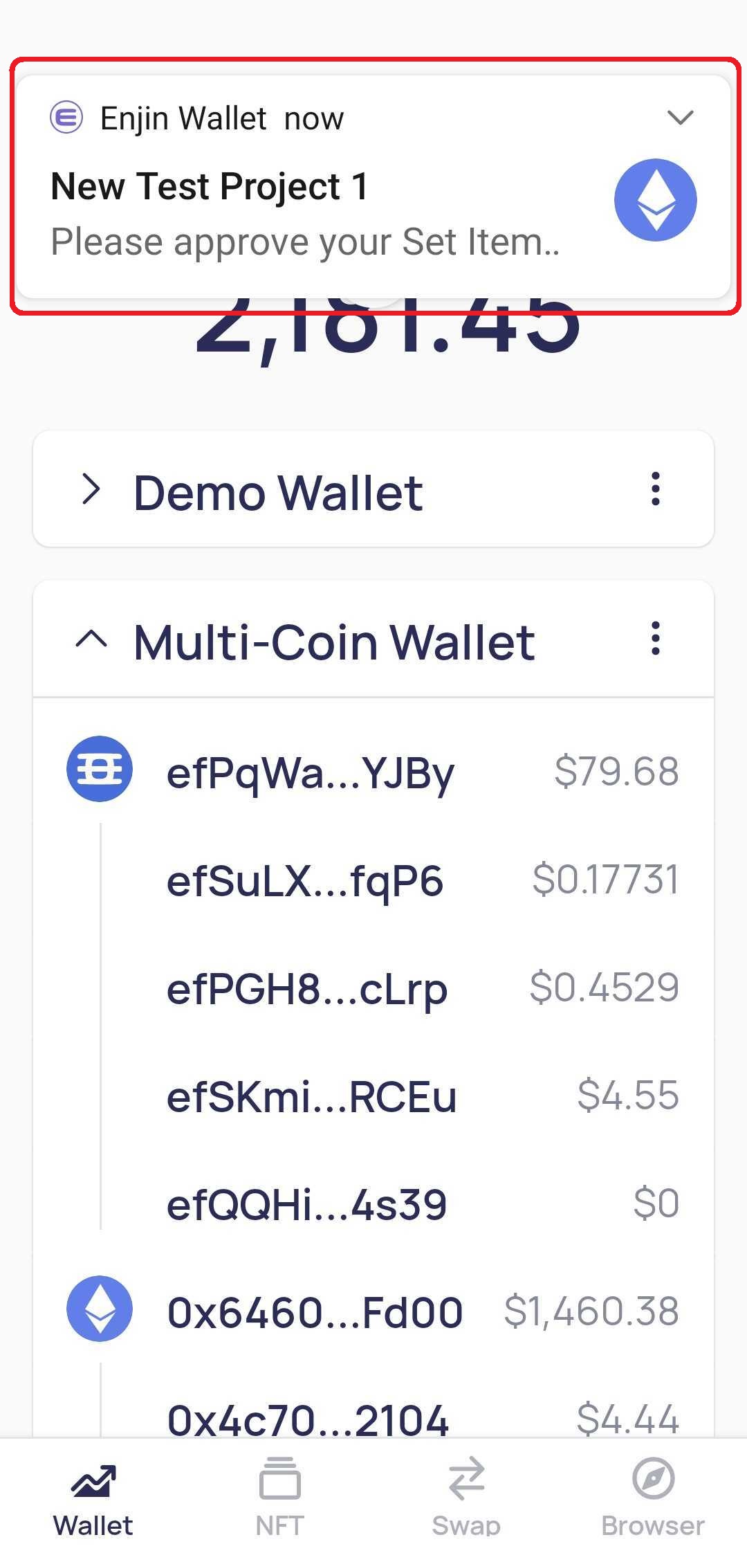 Approving / Cancelling Platform Transactions – Enjin