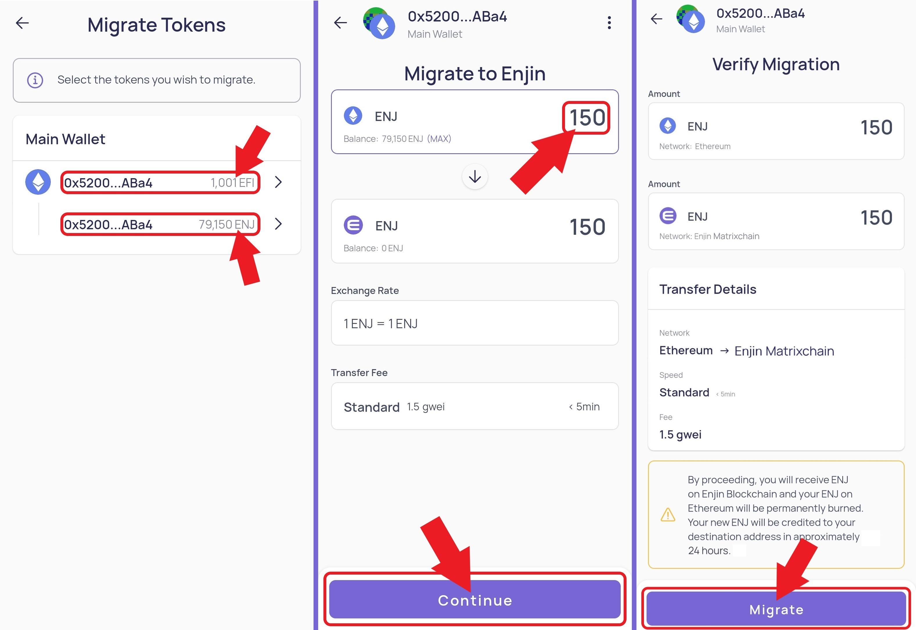 How to migrate ERC20 ENJ / EFI tokens to Native ENJ – Enjin