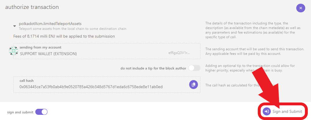 Teleporting on Enjin Blockchain Console – Enjin