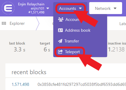 Teleporting on Enjin Blockchain Console – Enjin