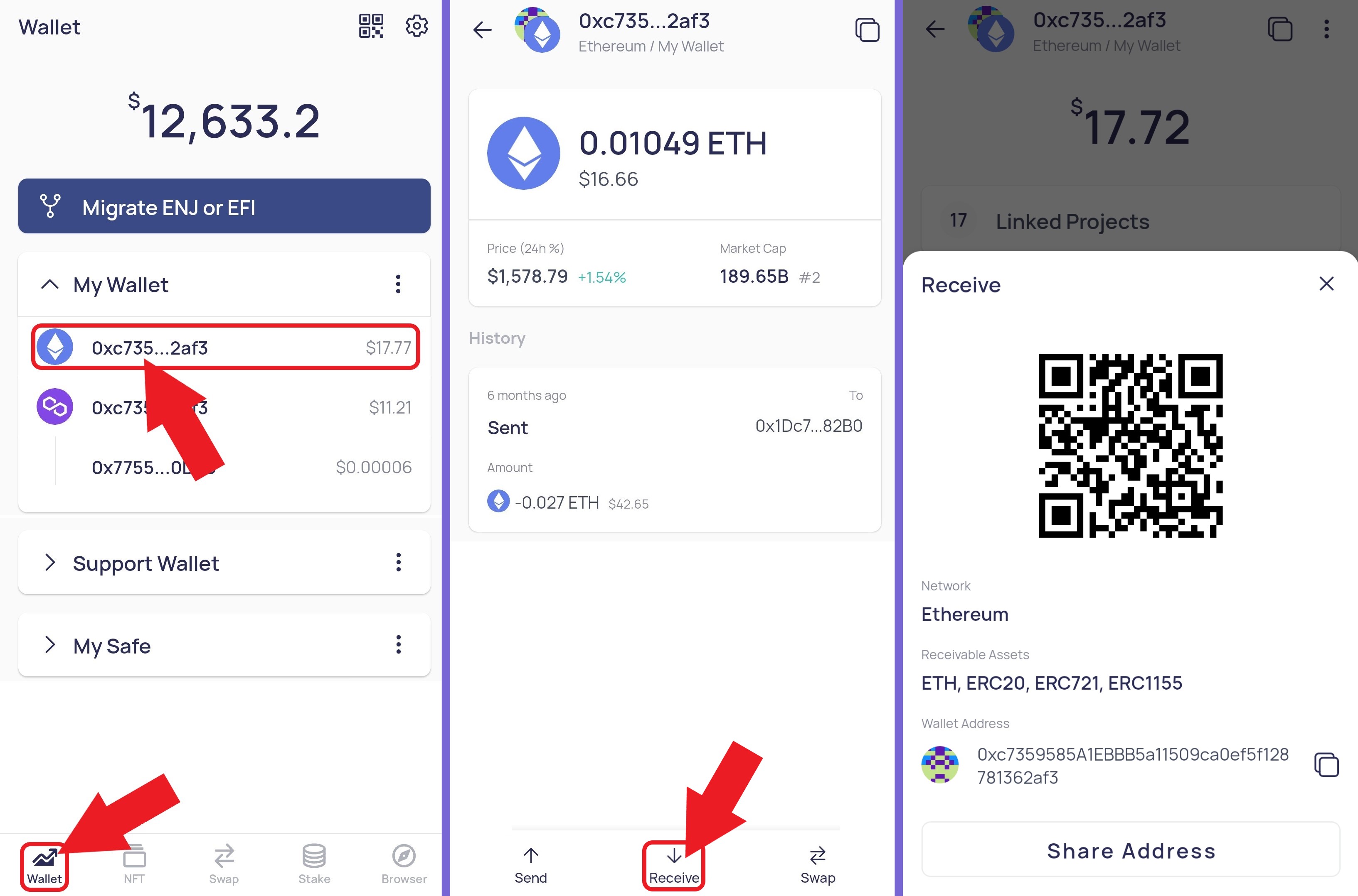Sending & Receiving Coins / Tokens – Enjin