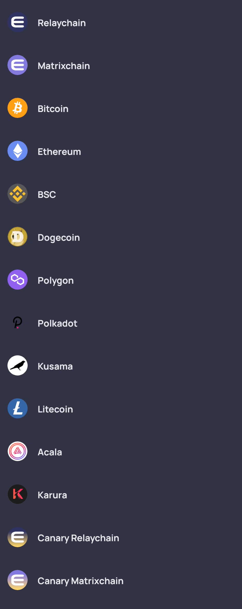 Supported Tokens & Chains – Enjin